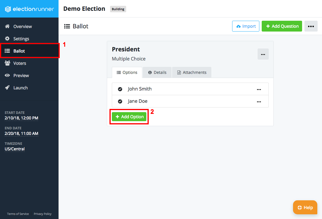 Write-In Fields | Election Runner Support