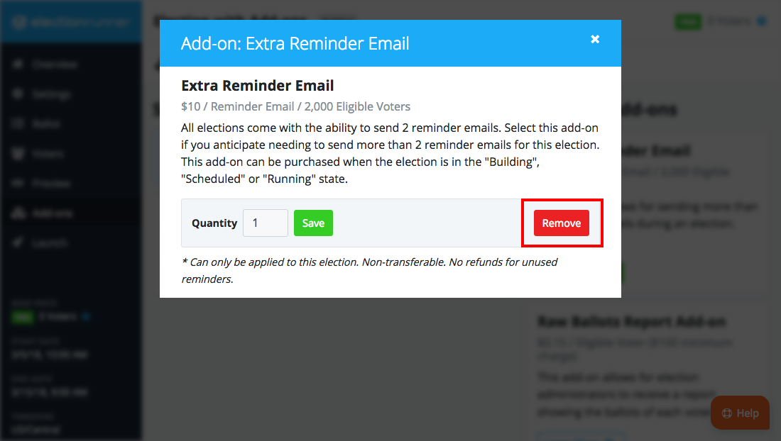 How to Manage Election Add-ons | Election Runner Support
