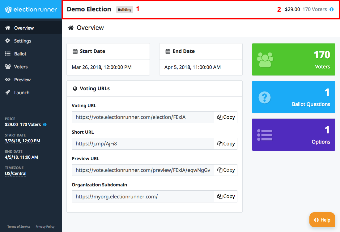 Introduction to the Election Builder Interface | Election Runner Support