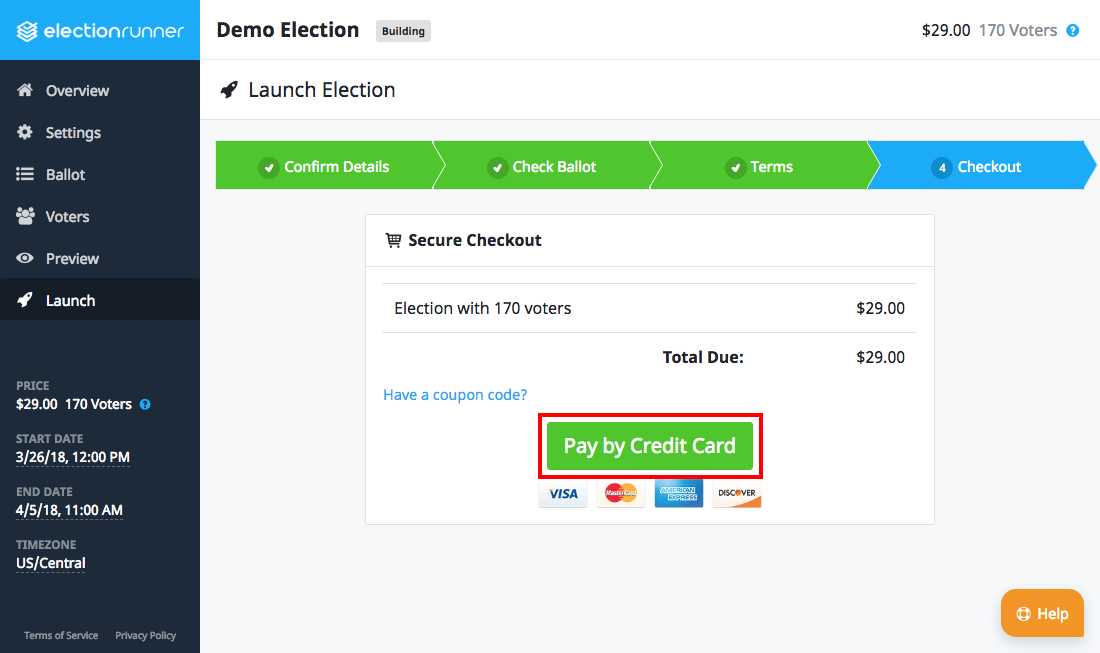 How to Launch an Election | Election Runner Support