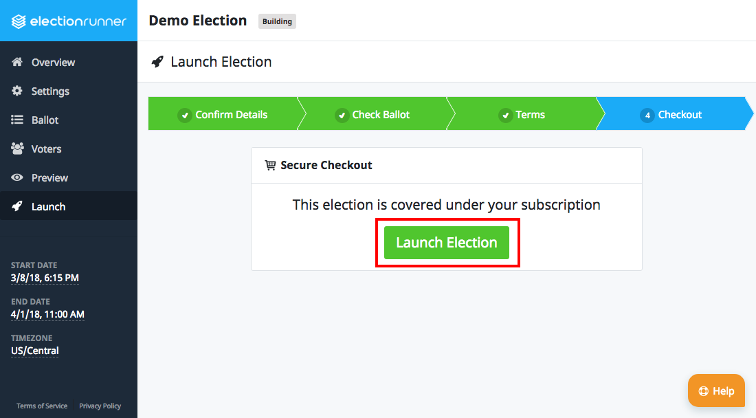 How to Launch an Election | Election Runner Support