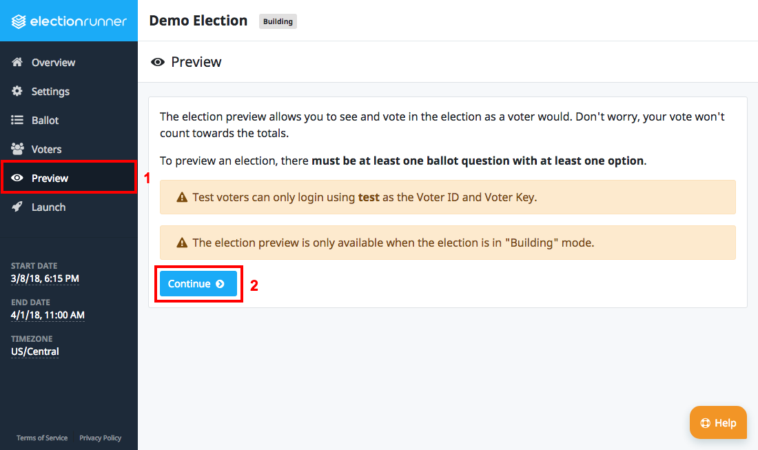 How to Preview an Election | Election Runner Support